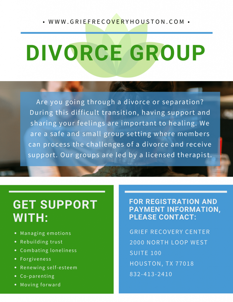 Divorce Group Therapy in Houston | Grief Recovery Center